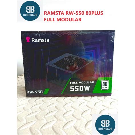 Ramsta Rw 550 80plus True Rated Full Modular 550w Gaming Psu Shopee