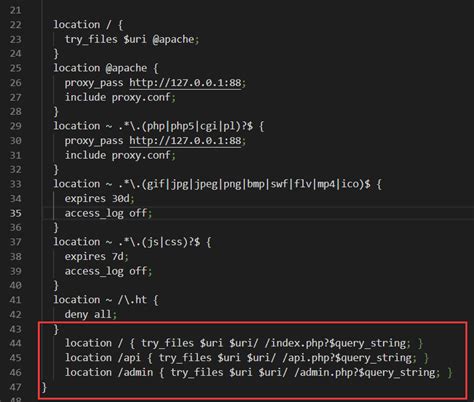 nginx config