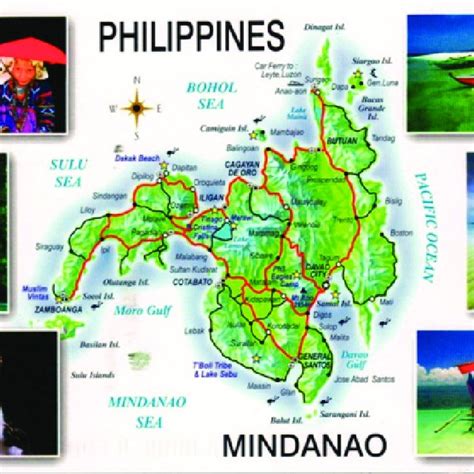 Map Of Mindanao The Second Biggest Island Located In Southern