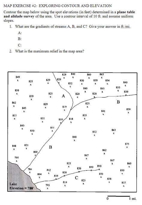 Solved Map Exercise 2 Exploring Contour And Elevation