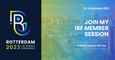Anna Maria Praks On Linkedin I Am Going To Be A Speaker At The Isf World Congress Join My