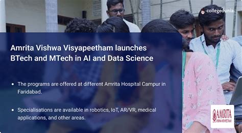 Amrita Vishwa Vidyapeetham Offers Btech And Mtech In Ai And Data Science