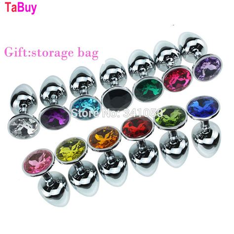Tabuy Anal Sex Toys Small Size Metal Mini Anal Toys Butt Plug Size 75