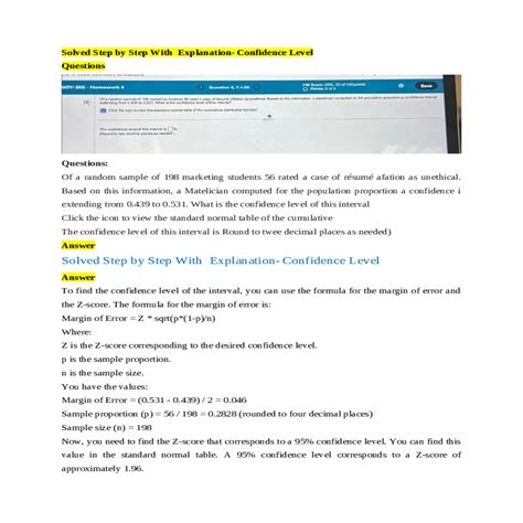 You Can Use The Formula For The Margin Error And The Zscore