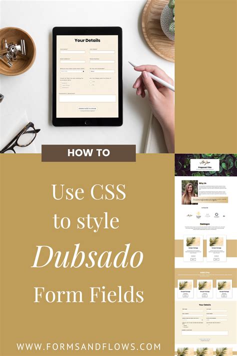 Styling Dubsado Form Fields Cheat Sheet Artofit