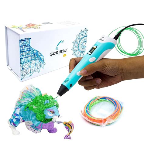 Scrib3d P1 3d Printing Pen With Display Includes 3d Pen 3 Starter