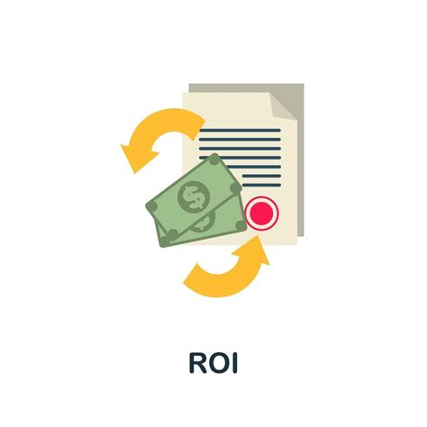 Roi Flat Icon Simple Sign From Crowdfunding Collection Creative Roi