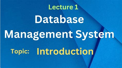 Introduction To Database Management System And File Management System