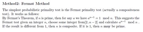 Solved A Primality Test Is An Algorithm For Determining Whether An