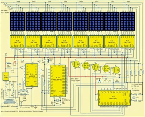 Led Matrix Display Circuit Diagram Scrolling Display Circuit
