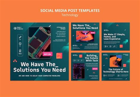 Premium Psd Gradient Technology Template Design