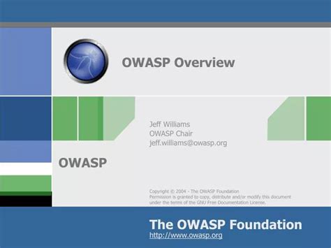 PPT OWASP Overview PowerPoint Presentation Free Download ID 6820977