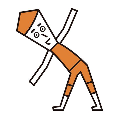 요가에 의해 뻗어 삼각형 포즈에서 포즈를 취하는 남자의 그림 무료 일러스트 소재집 Kukukeke