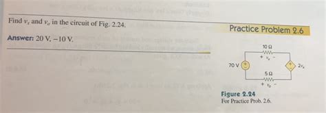 Solved Determine Vo And I In The Circuit Shown In Fig Chegg