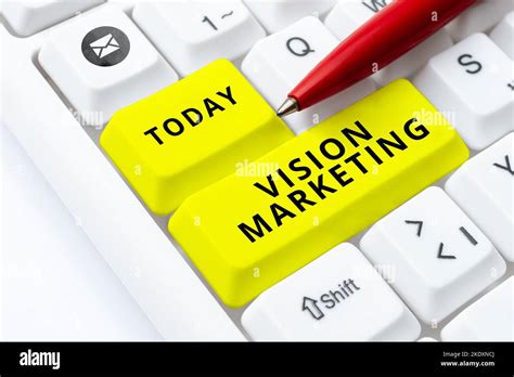 Writing Displaying Text Vision Marketing Concept Meaning Outlining How