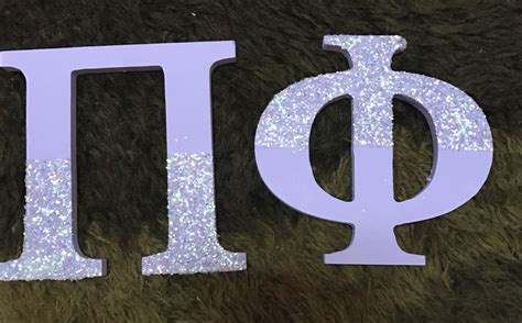 Pi Phi Sparkly Wooden Letters