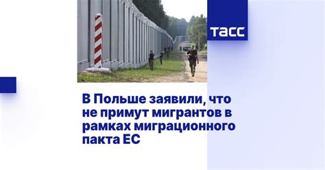 В Польше заявили что не примут мигрантов в рамках миграционного пакта ЕС