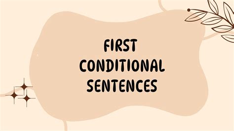 First Conditional Sentences With Examples 2025