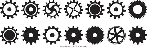 Different Types Gear Cog Vector Stock Vector Royalty Free Shutterstock