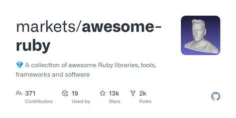 GitHub Markets Awesome Ruby Gem A Collection Of Awesome Ruby Libraries Tools Frameworks