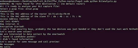 Example Of The Scapy Script S Output Of The Encrypted Fitbit Alta Download Scientific Diagram