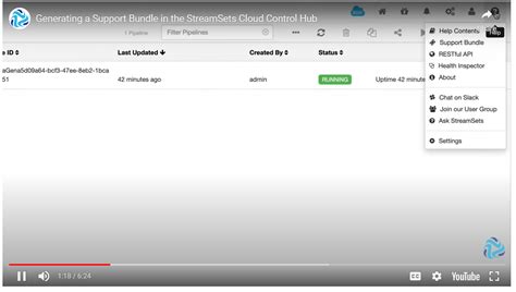 Unable To Locate This UI Option For Support Bundle StreamSets Community