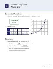 Understanding Geometric Sequences Formulas Examples Course Hero