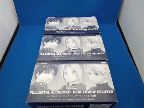 鋼の錬金術師 リアルフィギュアデラックスii 全3種 エドワード エルリック ロイ マスタング リザ ホークアイ＆ブラックハヤテ号鋼の錬金