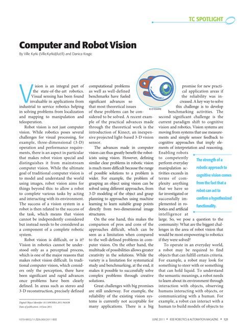 Pdf Computer And Robot Vision Tc Spotlight