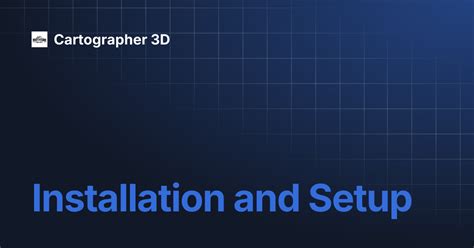 Installation And Setup Cartographer 3D