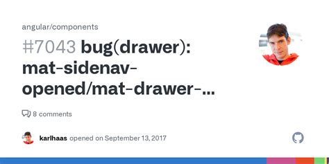 Bugdrawer Mat Sidenav Openedmat Drawer Opened Not Set When Open