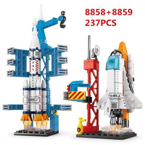 Creative Aviation Manned Rocket Building Blocks Space Astronaut Figure Diy Aerospace Bricks