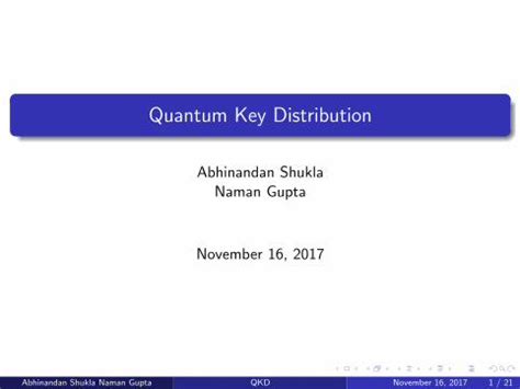 PDF Quantum Key Distribution Cse Iitk Ac In Quantum Cryptography Makes Use Of Laws Of