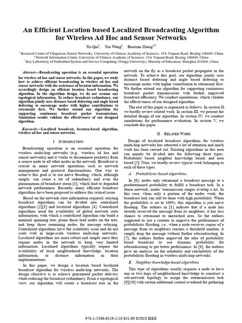 2022 An Efficient Location Based Localized Broadcasting Algorithm Pdf Wireless Ad Hoc