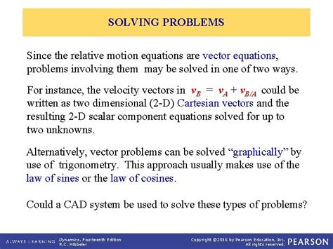 relativemotion analysis of two particles using translating axes