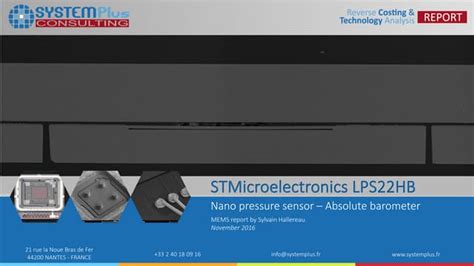 Stmicroelectronics Lps22hb Nano Pressure Sensor 2016 Teardown Reverse Costing Report Published