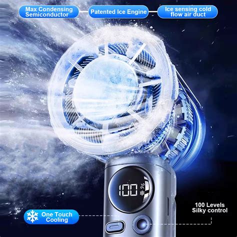 Jiditech Turbo Fan Mini High Speed Cooling Fan 4000mah Handheld Fan