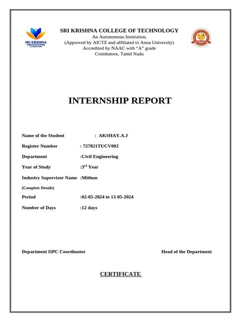 Intenship Report Pdf