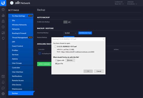 Brendon Matheson Moving Unifi Controller Data To A New Install