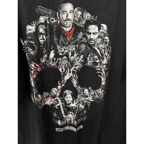 Amc Delta Walking Dead Skull Shirt 3x Xxx Black Depop