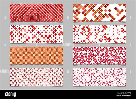Abstract Modern Diagonal Rounded Square Pattern Banner Background Set Stock Vector Image And Art