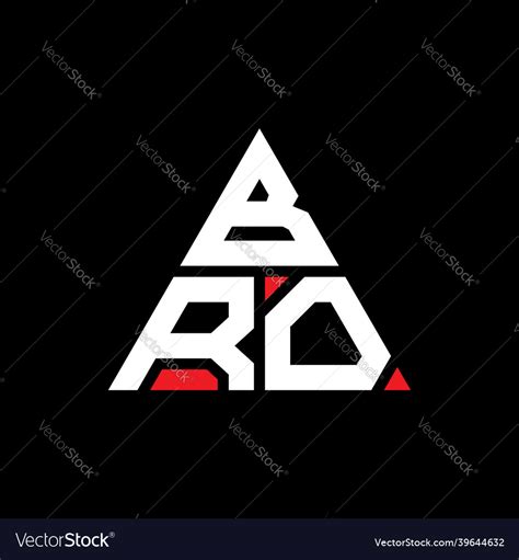Bro Triangle Letter Logo Design Royalty Free Vector Image