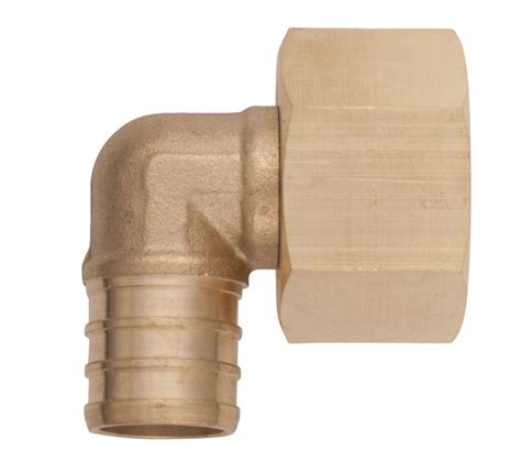 Brass Pex B X FPT Swivel Angle Adapter Sanbec