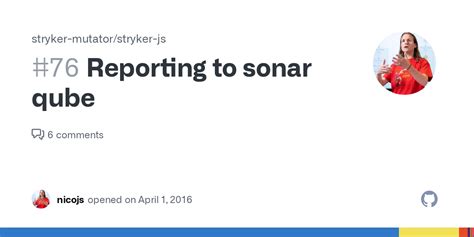 reporting to sonar qube · issue 76 · stryker mutator stryker js · github