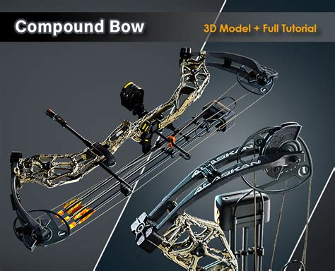 Compound Bow 3d Model Full Flippednormals
