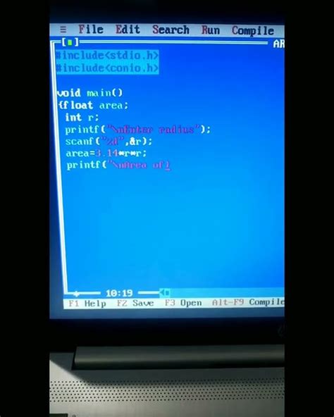 How To Find Area Of Circle In C Languageclanguage Shorts Computer Circle Youtube