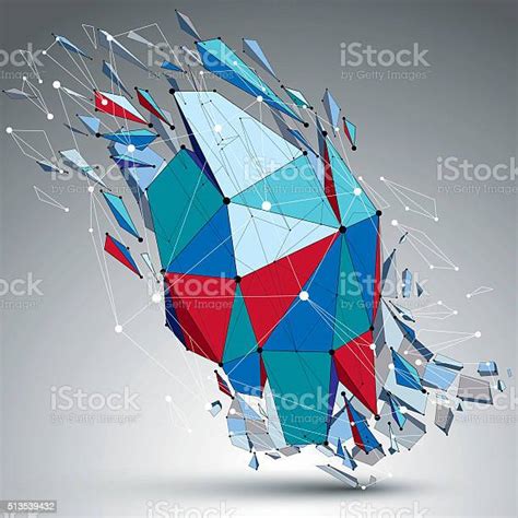 3 D 벡터 저해상 폴리 오브젝트입니다 연결된 운항선 2차 도형에 대한 스톡 벡터 아트 및 기타 이미지 2차 도형 3차원 형태 격자 파이 Istock