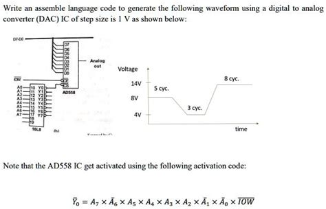 Solved Write An Assembly Language Code To Generate The Following
