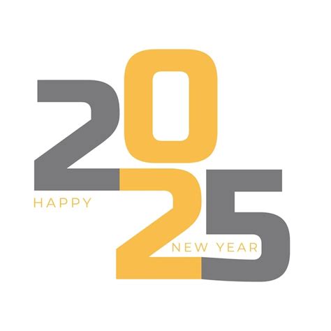 С Новым годом 2025 дизайн текста логотипа 2025 шаблон дизайна номера для дизайна брошюры шаблон