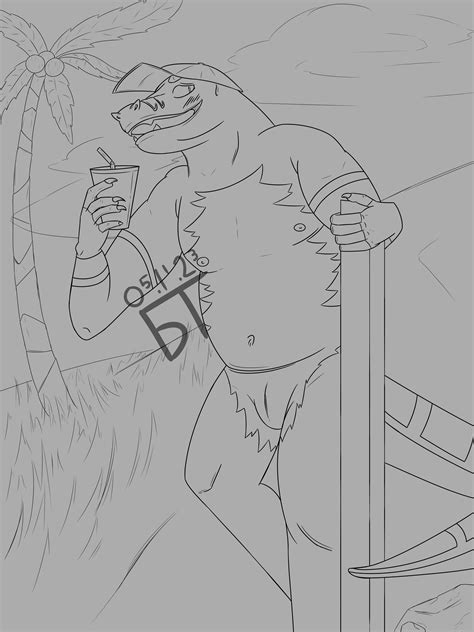 Rule 34 Absurd Res Animal Genitalia Anthro Baryonyx Beach Beverage